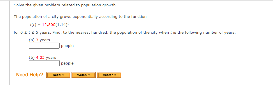 Solved Solve the given problem related to population growth. | Chegg.com
