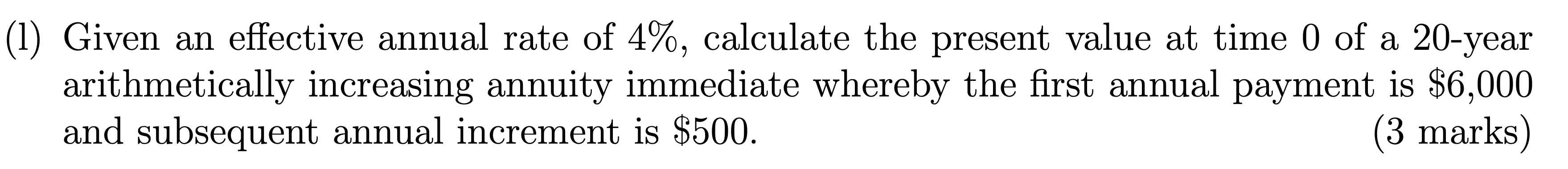 Solved (1) Given an effective annual rate of 4%, calculate | Chegg.com