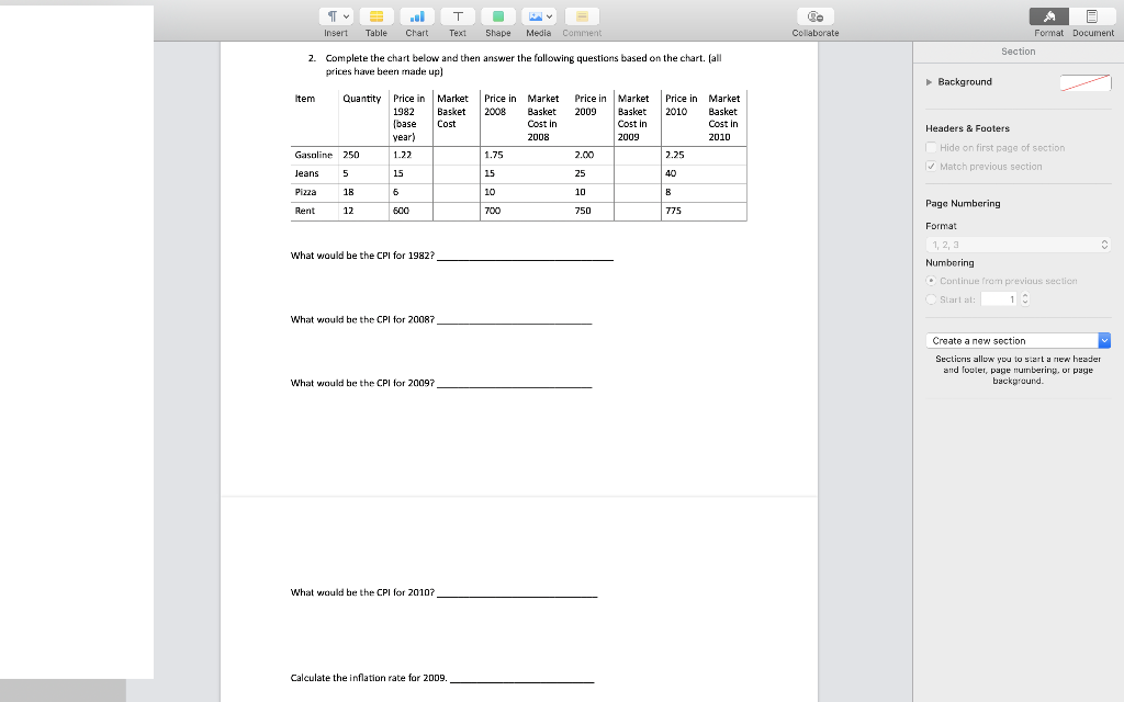Solved 清 T Text Insert Table Chart Shape Media Comment | Chegg.com