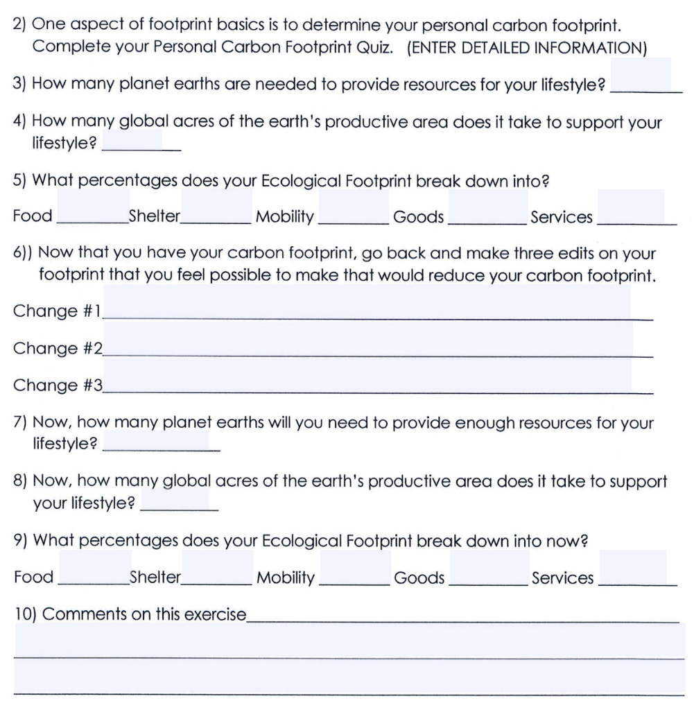 Solved 2) One aspect of footprint basics is to determine | Chegg.com