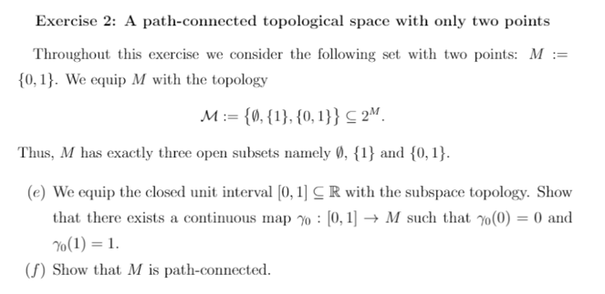 Solved Exercise 2: A path-connected topological space with | Chegg.com