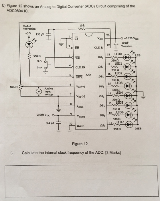 Solved b) Figure 12 shows an Analog to Digital Converter | Chegg.com