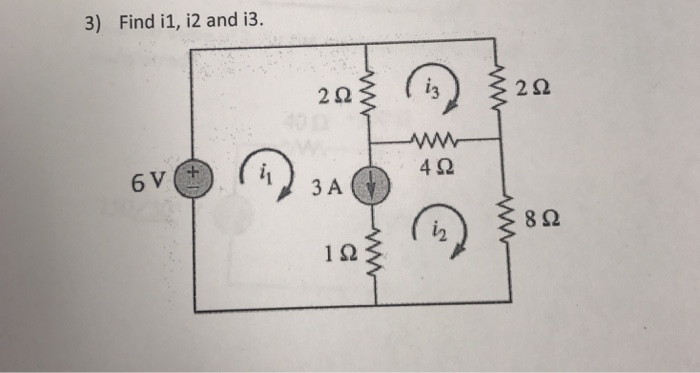 Solved Find i1, i2 and i3. | Chegg.com