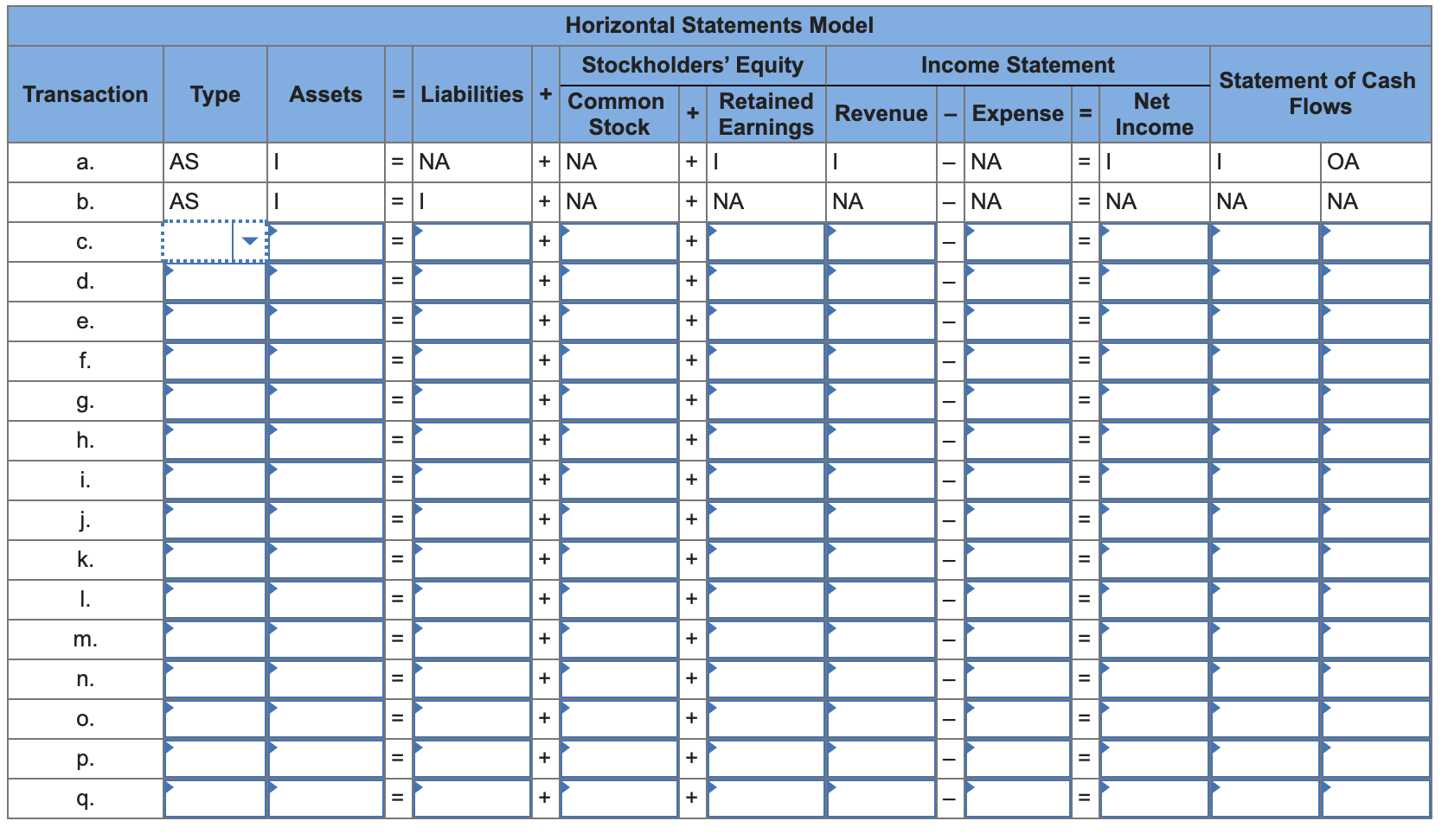 Solved Exercise 2-31A Identifying transaction type and | Chegg.com