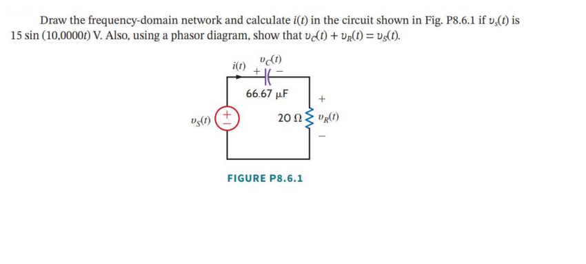 Solved Draw the frequency-domain network and calculate i(t) | Chegg.com