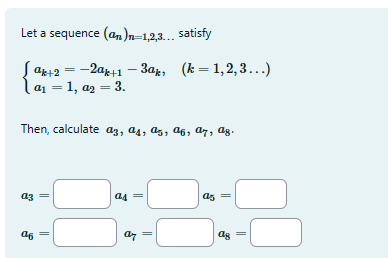 Solved Let a sequence (an)n=1,2,3… satisfy | Chegg.com
