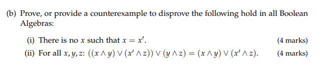 Solved (b) Prove, or provide a counterexample to disprove | Chegg.com