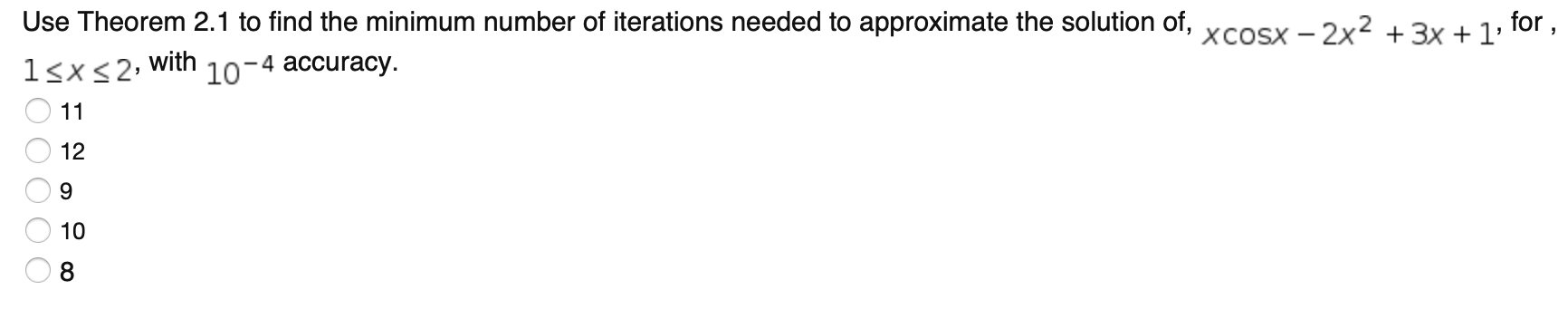 Solved Use Theorem 2.1 to find the minimum number of | Chegg.com