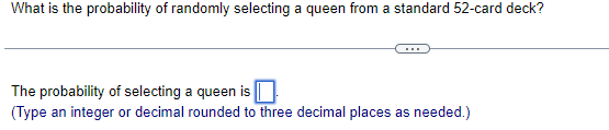 Solved What is the probability of randomly selecting a queen | Chegg.com