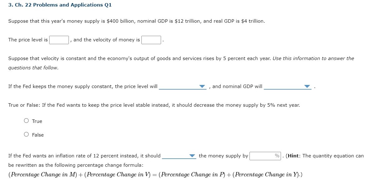 Solved 3. Ch. 22 Problems and Applications Q1 Suppose that | Chegg.com Solved 3. Ch. 22 Problems and Applications Q1 Suppose that | Chegg.com