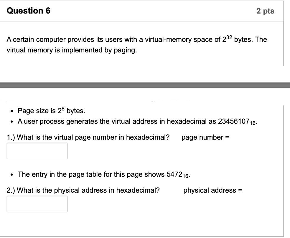 Solved A certain computer provides its users with a | Chegg.com