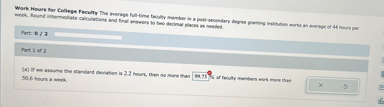 Solved Work Hours for College Faculty The average full-time | Chegg.com