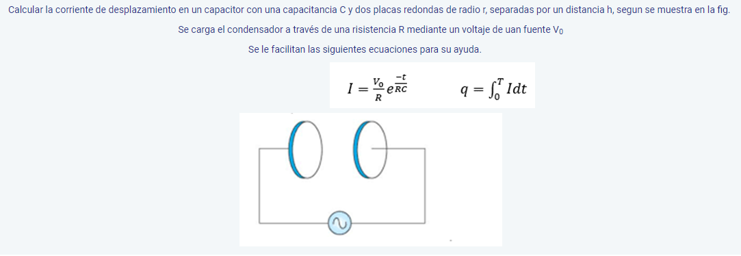 Solved Calculate the displacement current in a capacitor | Chegg.com