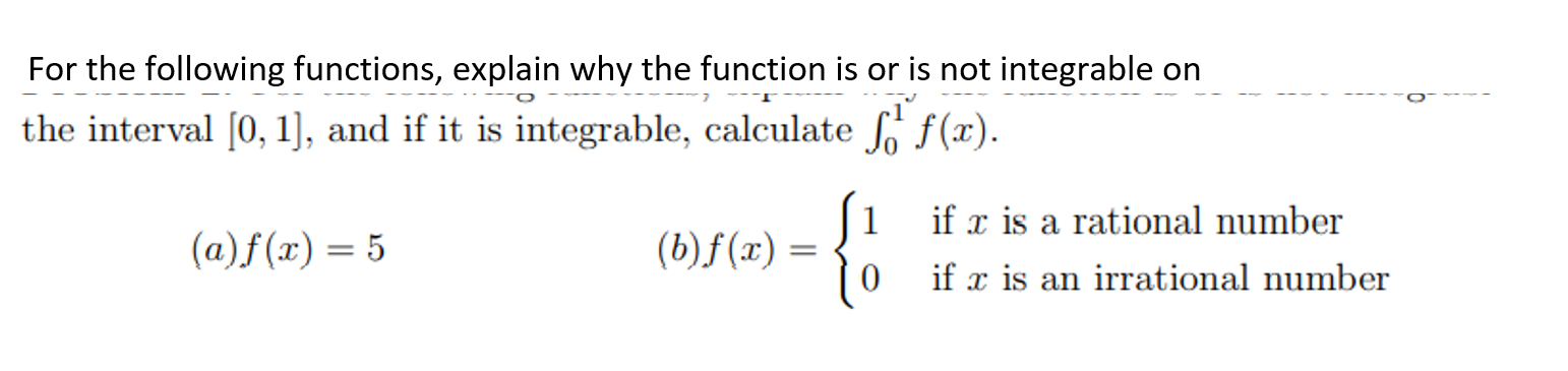 Solved For the following functions, explain why the function | Chegg.com