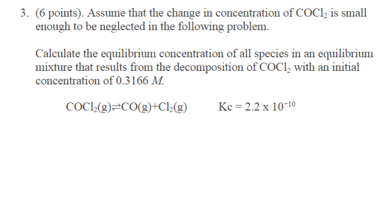 Solved 3. (6 points). Assume that the change in | Chegg.com