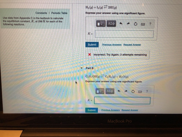 Solved K- Constants 1 Periodic Table Submit Previous | Chegg.com