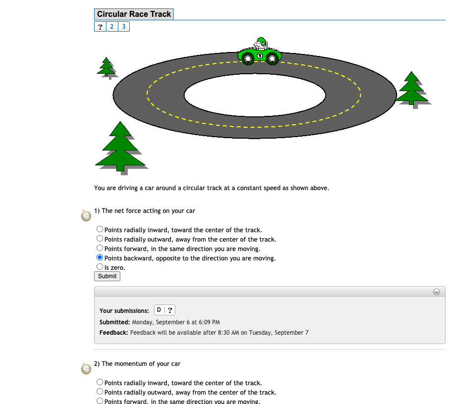 Solved Circular Race Track | ?| 2 | 3] 套 c You are driving a | Chegg.com