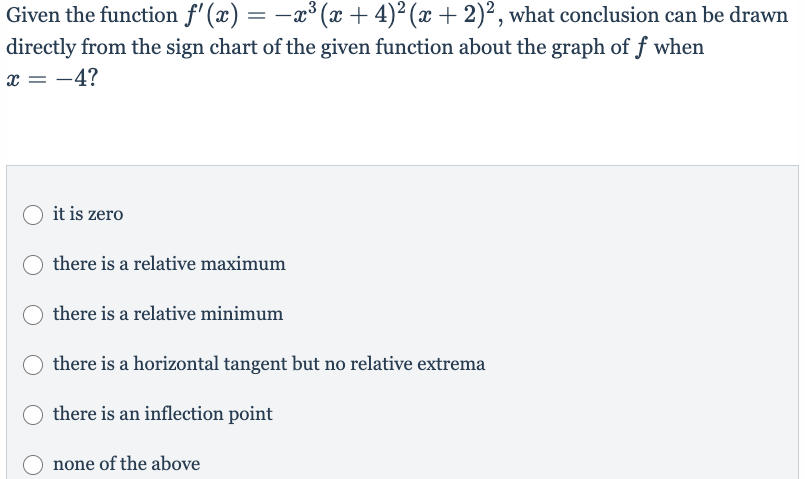 Solved The derivative of the twice-differentiable function f | Chegg.com