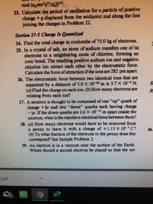 Solved 23. Calculate the period of oscillation for a | Chegg.com