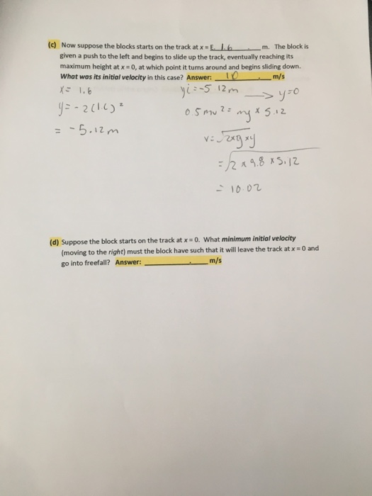 Solved SECTION 1 A small block slides down a frictionless | Chegg.com