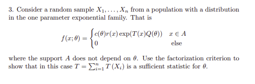Solved 3. Consider a random sample X1,…,Xn from a population | Chegg.com