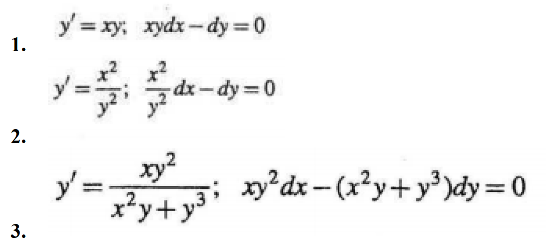 Solved The following DE are presented in their standard form | Chegg.com
