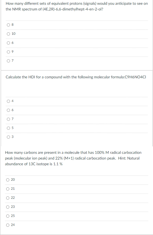 Solved How many different sets of equivalent protons | Chegg.com