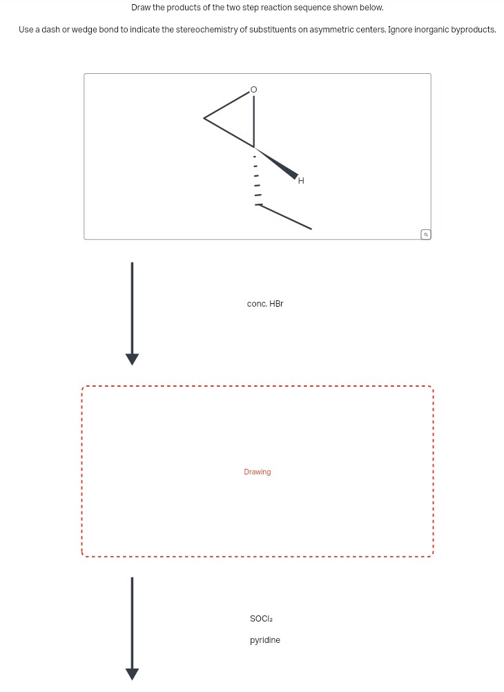 Solved Draw the products of the two step reaction sequence | Chegg.com