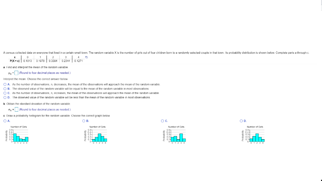 Solved A census collected data on everyone that lived in a | Chegg.com