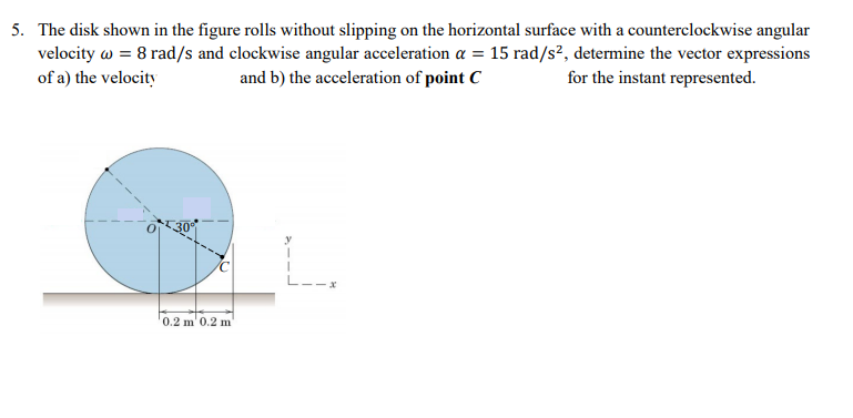 Solved The disk shown in the figure rolls without slipping | Chegg.com