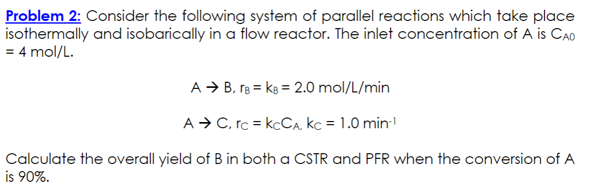 Solved Problem 2: Consider the following system of parallel | Chegg.com