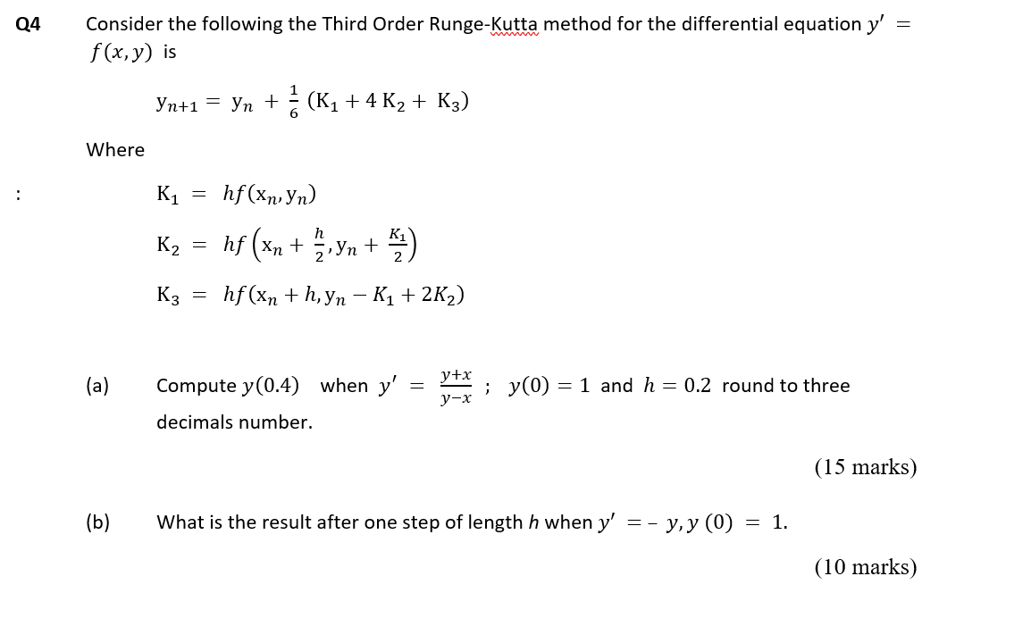 Solved Q4 = Consider the following the Third Order | Chegg.com