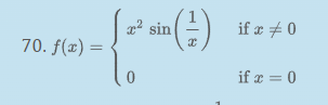 Solved code class="asciimath">f(x)={(x^(2)sin((1)/(x)) ﻿if | Chegg.com