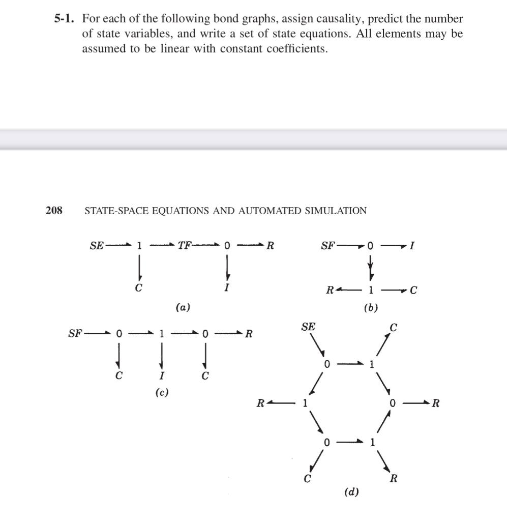 Solved 5-1. For each of the following bond graphs, assign | Chegg.com