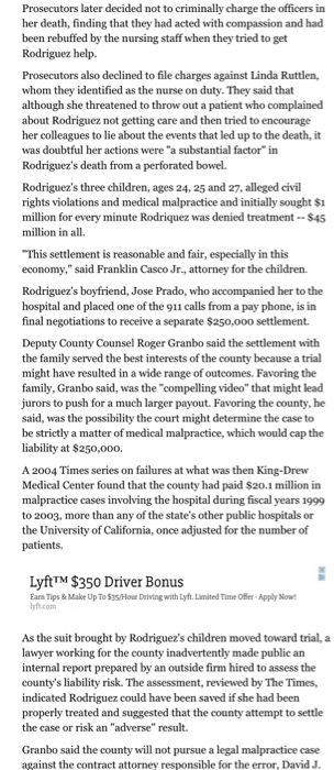 Read the case of Edith Rodriguez presented in this | Chegg.com