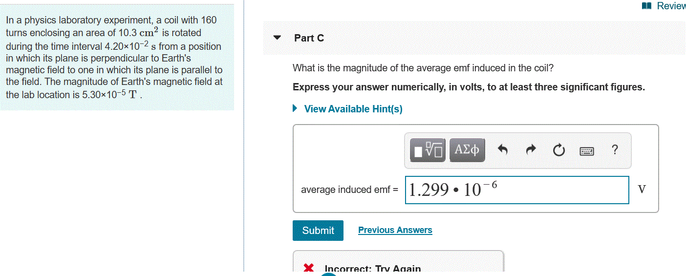 Solved A Review Part C In a physics laboratory experiment, a | Chegg.com