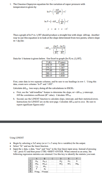 Solved Show all work, equations, excel tables/graphs, ﻿and | Chegg.com