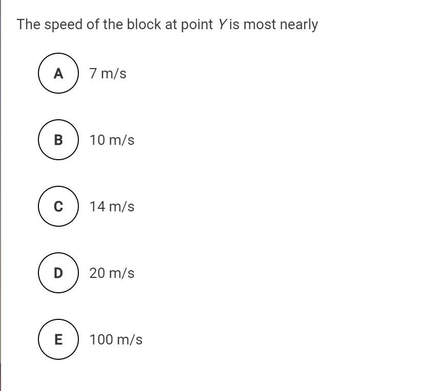 Solved 20 m h = 10 m Y 2 kg Block A 2 kg block, starting | Chegg.com