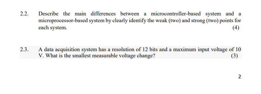 Solved 2. Describe the main differences between a | Chegg.com