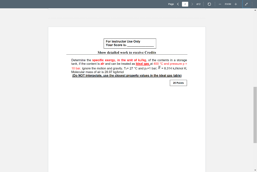 Solved Page ZOOM For Instructor Use Only Your Score is: Show | Chegg.com