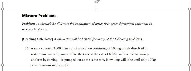 Solved Mixture Problems Problems 33 through 37 illustrate | Chegg.com