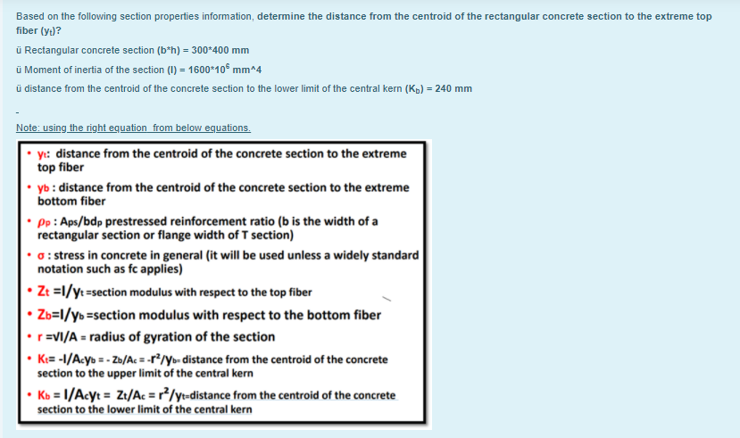 Solved Based on the following section properties | Chegg.com