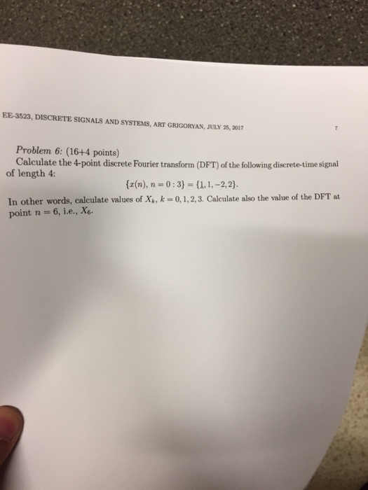Solved Calculate the 4-point discrete Fourier transform | Chegg.com