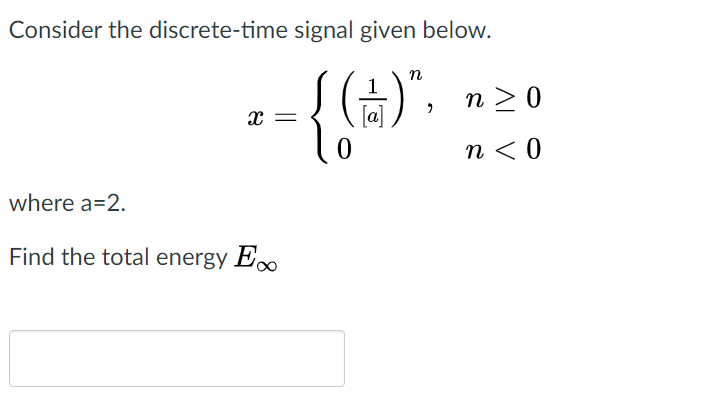 Solved Consider the discrete-time signal given below. a)", | Chegg.com