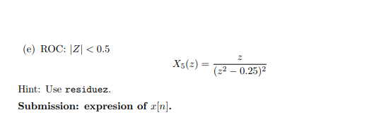 Solved Determine the following inverse z-transforms using | Chegg.com