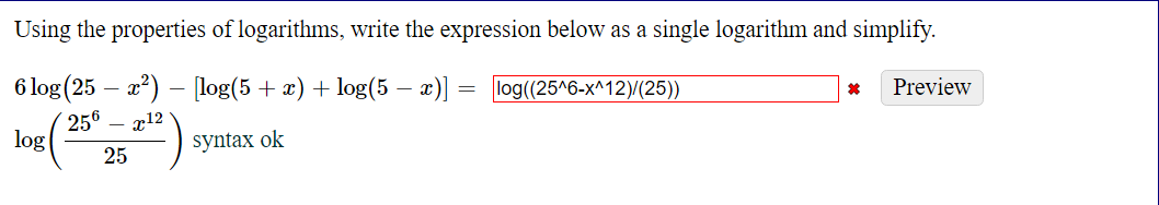 Solved Using the properties of logarithms, write the | Chegg.com