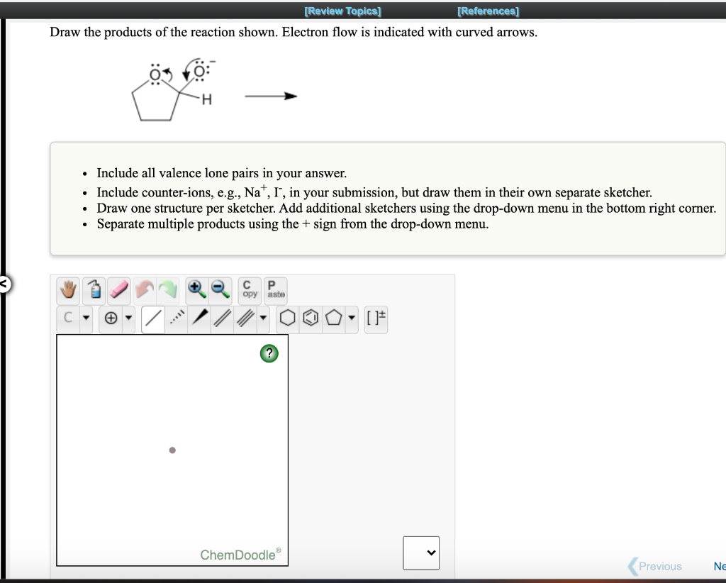 Solved [Review Topics] [References) Draw the products of the | Chegg.com