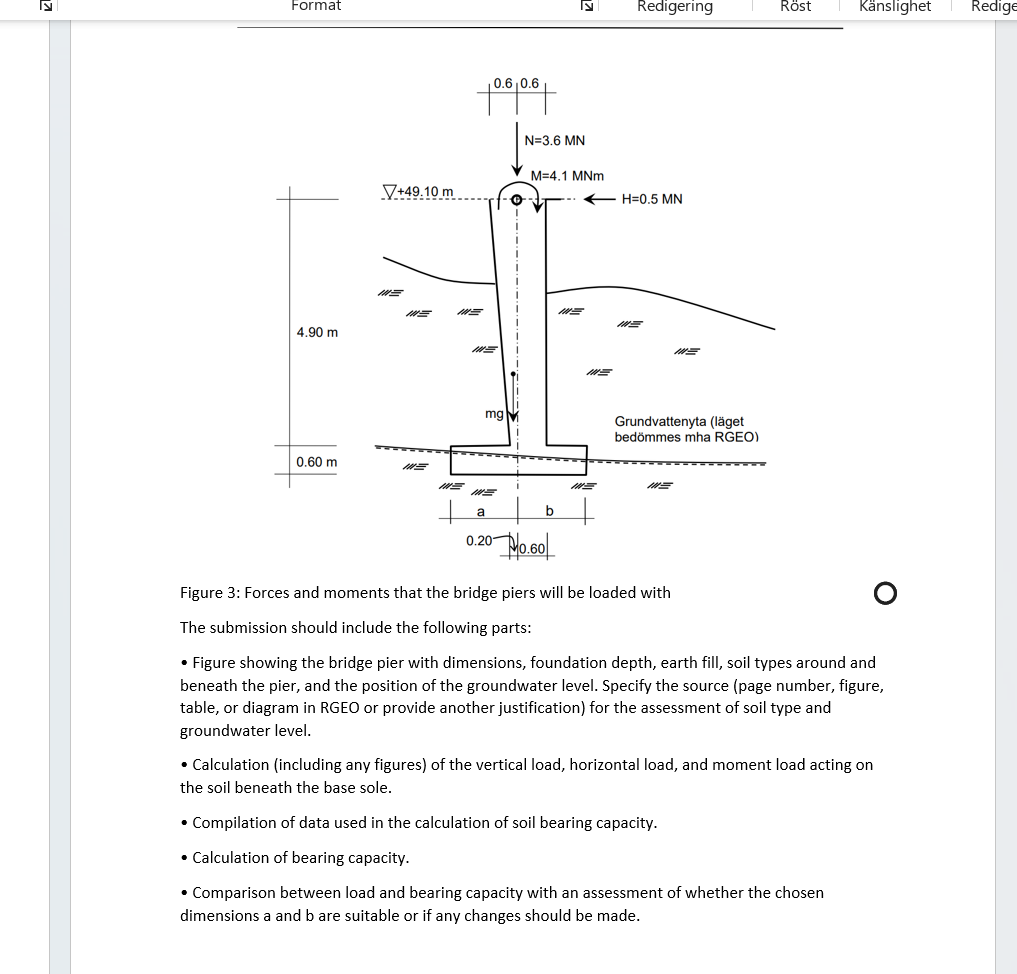 The bearing capacity of the western bridge foundation | Chegg.com