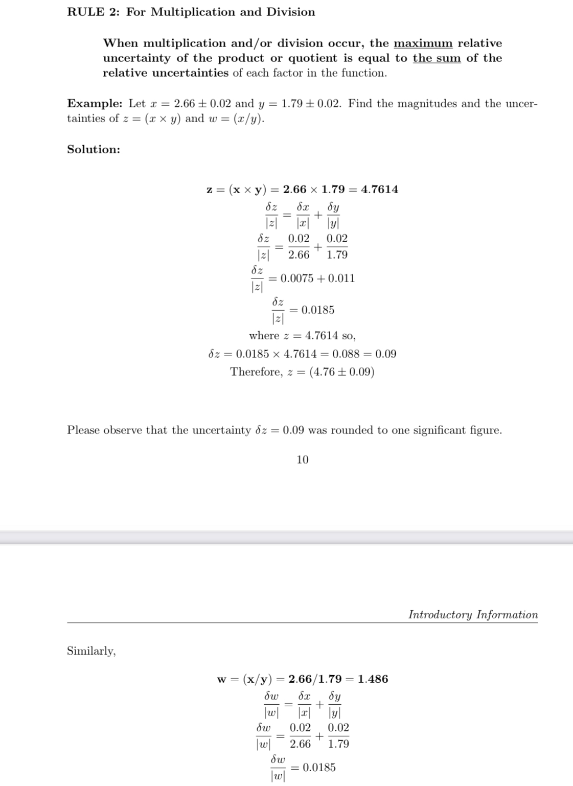 Solved RULE 2: For Multiplication and Division When | Chegg.com