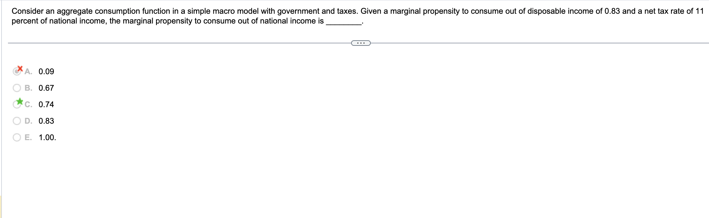 Solved Consider an aggregate consumption function in a | Chegg.com
